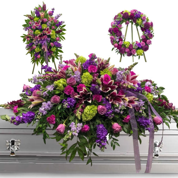 Country Garden 3 piece set Funeral Package – Bloom Funeral & Sympathy ...